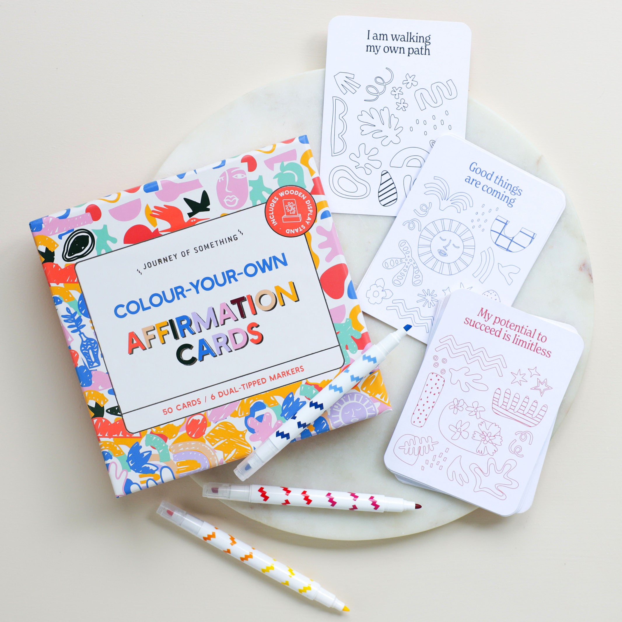 Colour-Your-Own Affirmation Card Kit – Self Cared