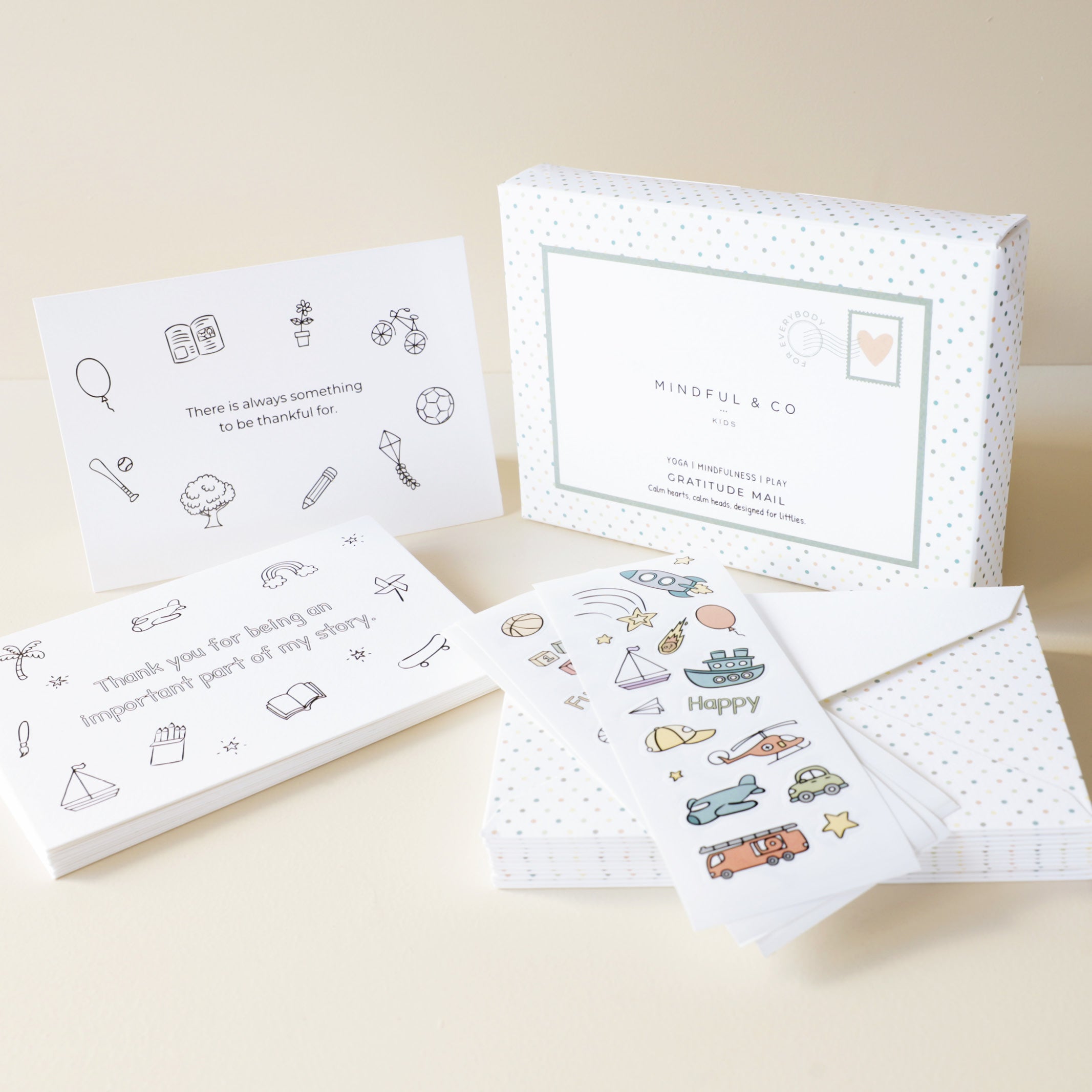 DIY Gratitude Mail Card Set for Kids – Self Cared