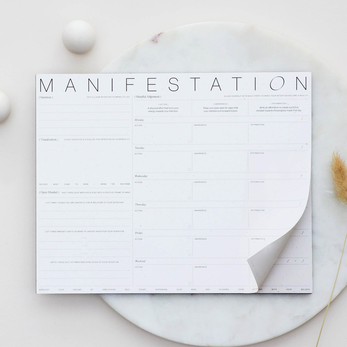 Guided Manifestation Notepad – Self Cared